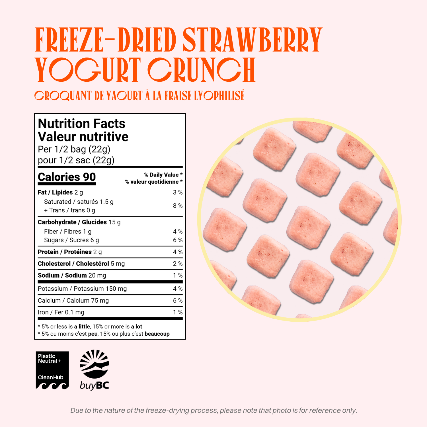 Strawberry Freeze Dried Yogurt Bites | OHME! Foods US & Canada