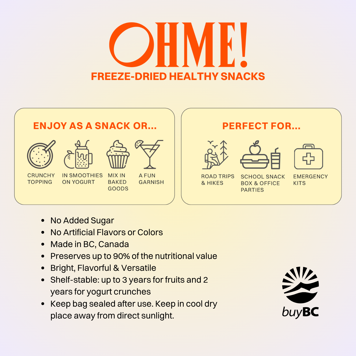 Irresistible Freeze Dried Sliced Mango | OHME! Foods US & Canada