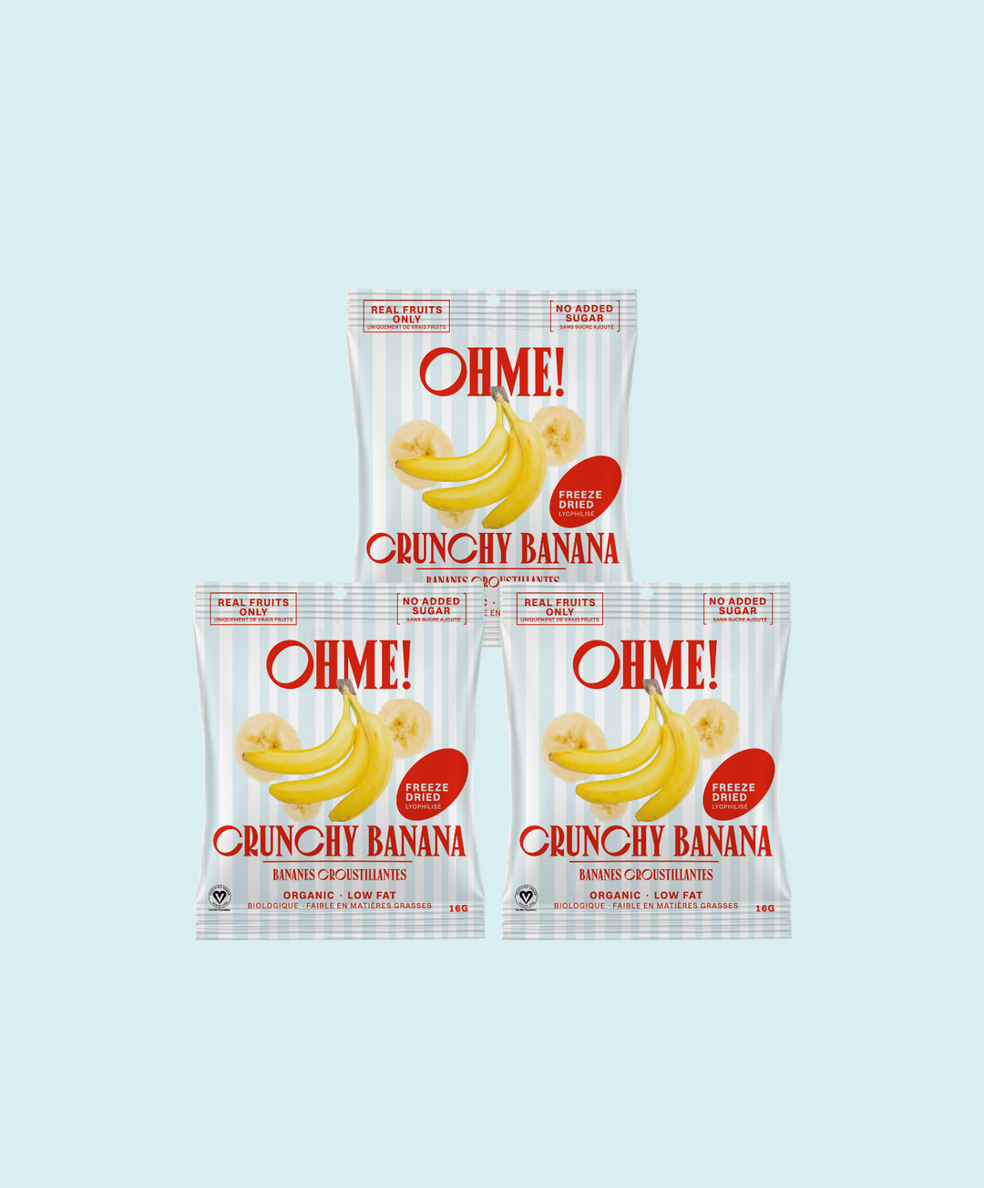 Bananes croquantes format collation (Paquet de 3) – OHME!